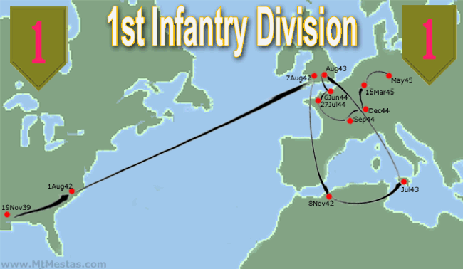 1st Infantry Division in World War II Research CD 1